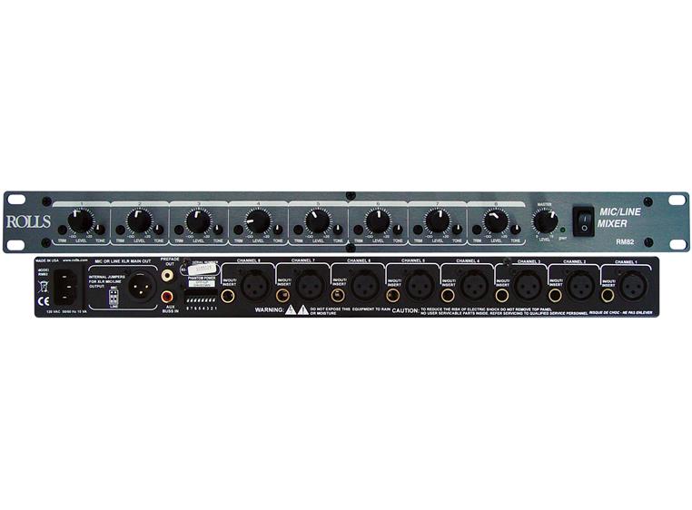 ROLLS RM82 8ch mic/line mixer - Evenstad Musikk
