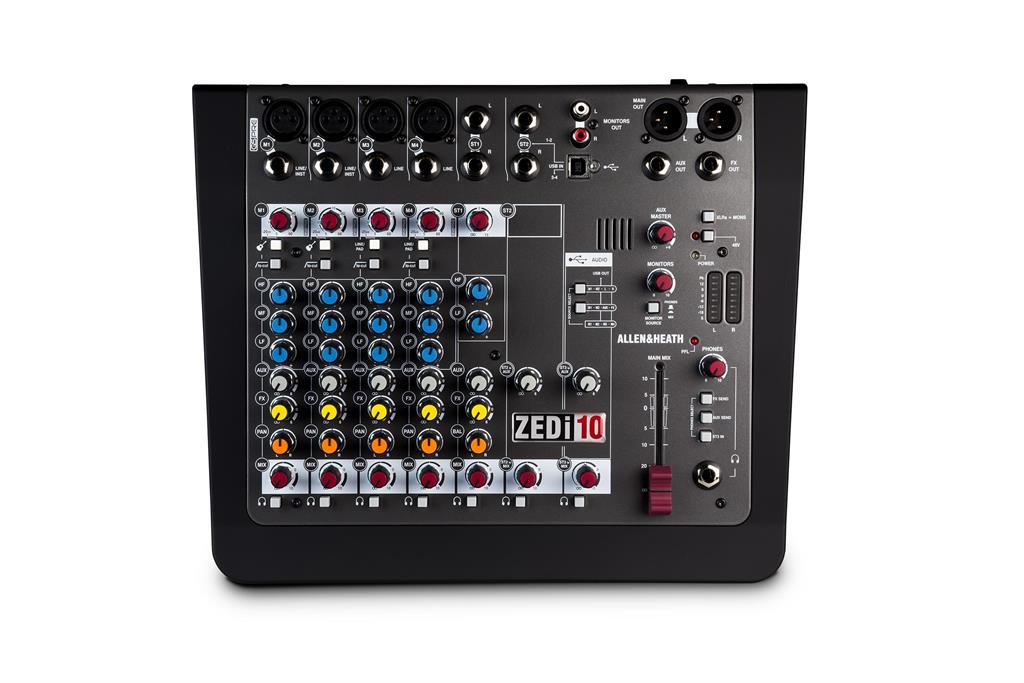 A&H ZEDi10 Hybrid compact mixer, 4x4 USB interface - Evenstad Musikk