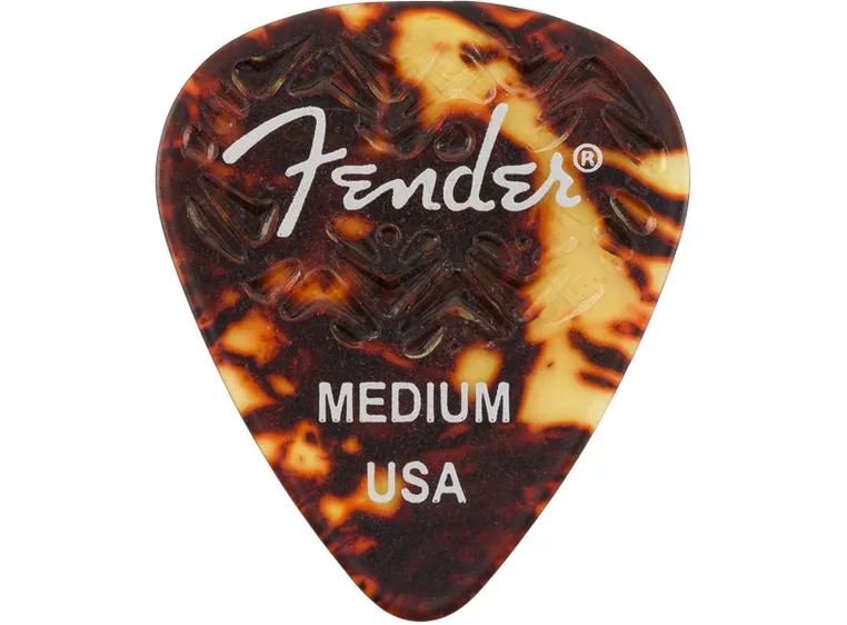 Fender Tortoise Shell, 351 Shape Medium Plekter 6-pakning - Evenstad Musikk