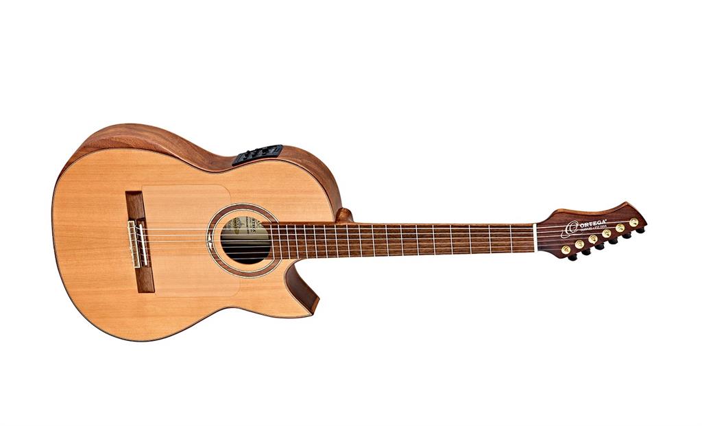 Ortega FLAMETAL-TWO Klassisk gitar Ben Wood Signature, med pickup ...