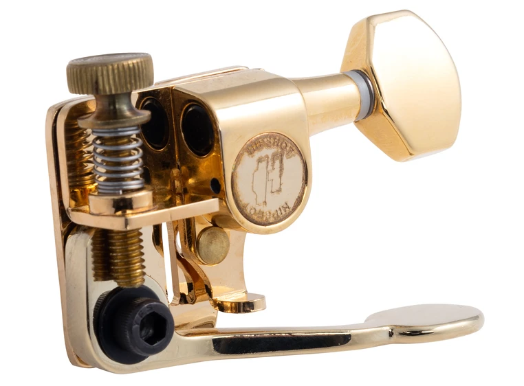 Hipshot GT2 Enclosed Guitar Xtender Classic, Gold - Evenstad Musikk