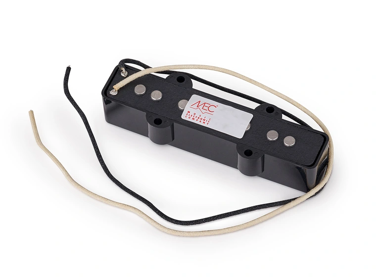 MEC Passive J-Style Bass Pickup, Royal Alnico V, 4-String, Neck - Black ...