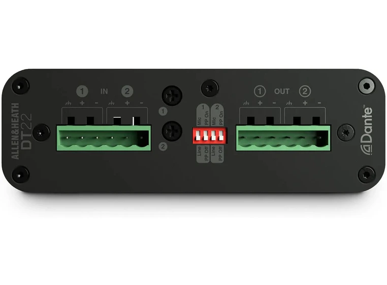 A&H DT22-M/X Dante Interface 2x2 Phoenix - PoE - Evenstad Musikk