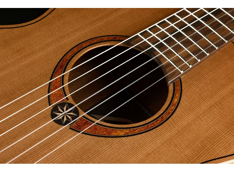 Lag Guitars Nylon Red Cedar Electric Acoustic - Evenstad Musikk