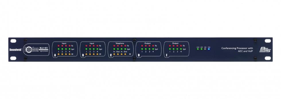 BSS Soundweb London pros. m/AEC,VoIP hyb 10 inng. /8utg. og 48ch. BLU link - Evenstad Musikk